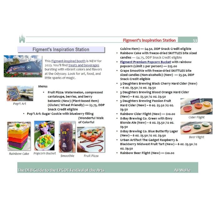 DFB Guide to the EPCOT Festival of the Arts 2025 [PRE ORDER] – DFB Store